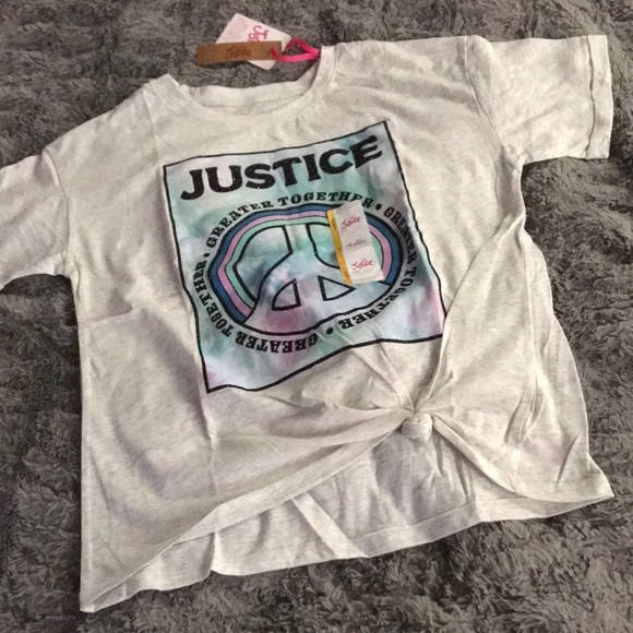 Justice | Shirts & Tops | Justice Peace Sign Tee L 214 Tie Dye Glitter ...